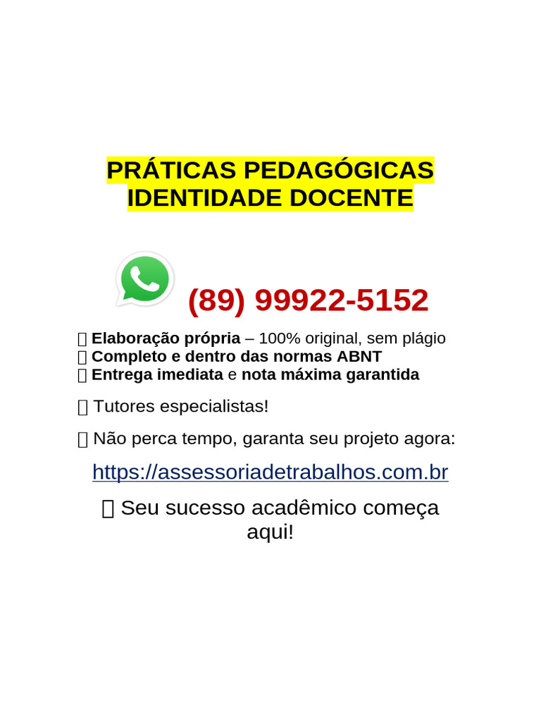 Práticas Pedagógicas Identidade Docente Pdf