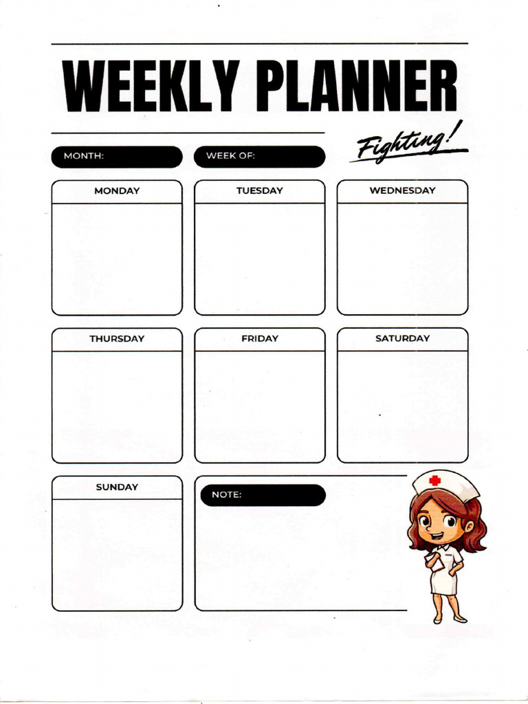 Weekly Planner Nursing | PDF