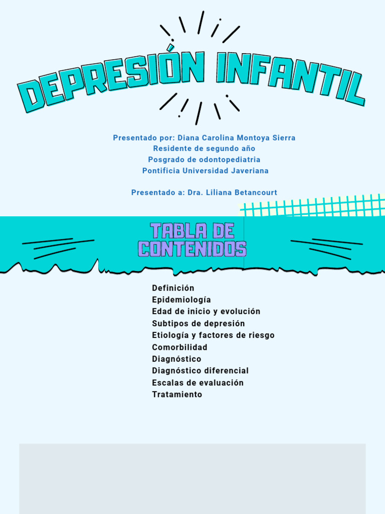 Presentacion Salud Mental Depresion Ansiedad Ilustrado Azul | PDF ...