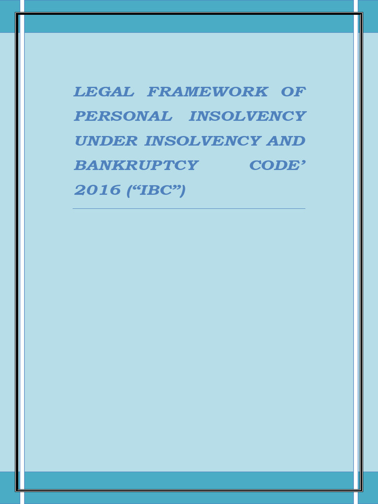Personal Insolvency Framework under IBC | PDF | Bankruptcy | Guarantee