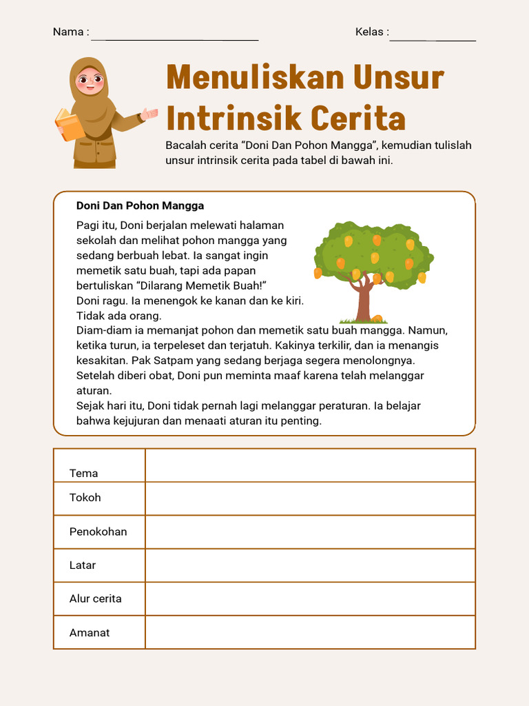 Unsur Intrinsik Cerita Doni Mangga | PDF