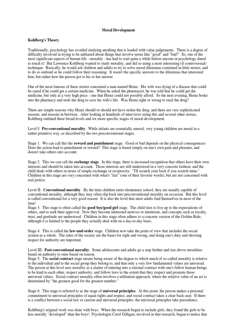 Moral Development | PDF | Morality | Metaphysics Of Mind