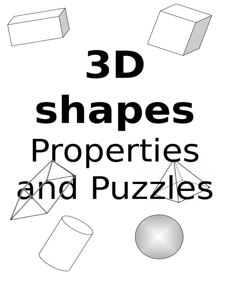 3D Shapes Properties Answer Key | PDF | Shape | Triangle
