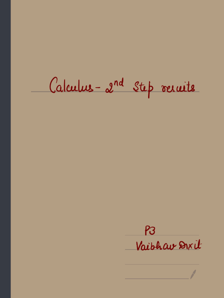 Physics - Calculus and Important Graphs | PDF