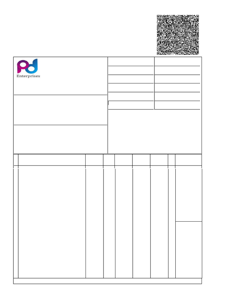 Tax Invoice for P. D. Enterprises | PDF | Public Finance | Taxation