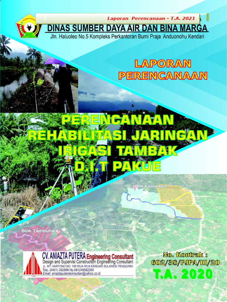 Laporan Perencanaan Rehab Tambak Pakue | PDF