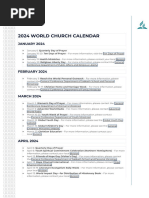Sda Calender 2025 | PDF | Seventh Day Adventist Church | Christian ...