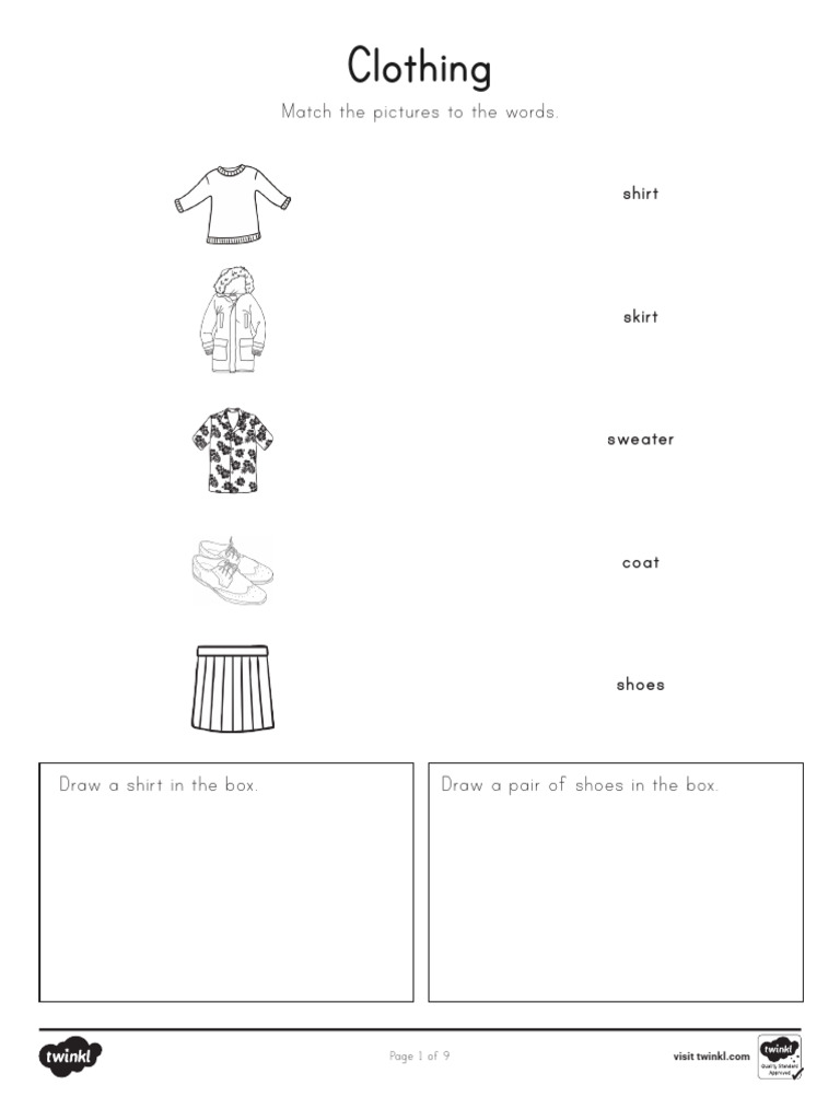 Clothes Activities | PDF | Clothing | Sock