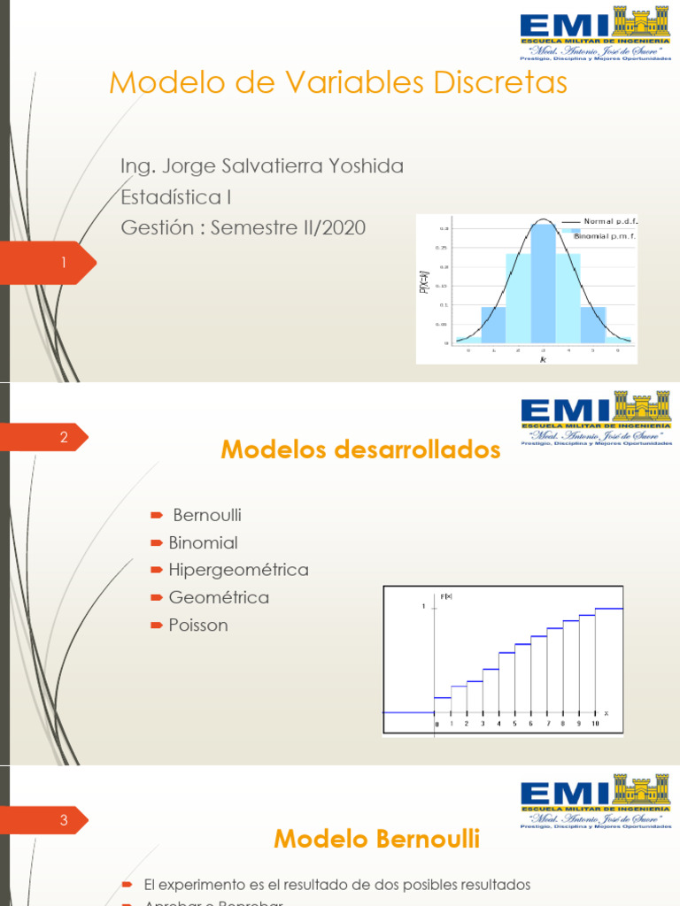 Modelos de Variables Discretas en Estadística | PDF | Probabilidad ...