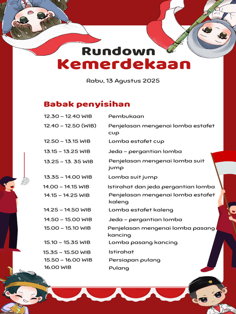 Rundown Lomba Kemerdekaan 2025 | PDF