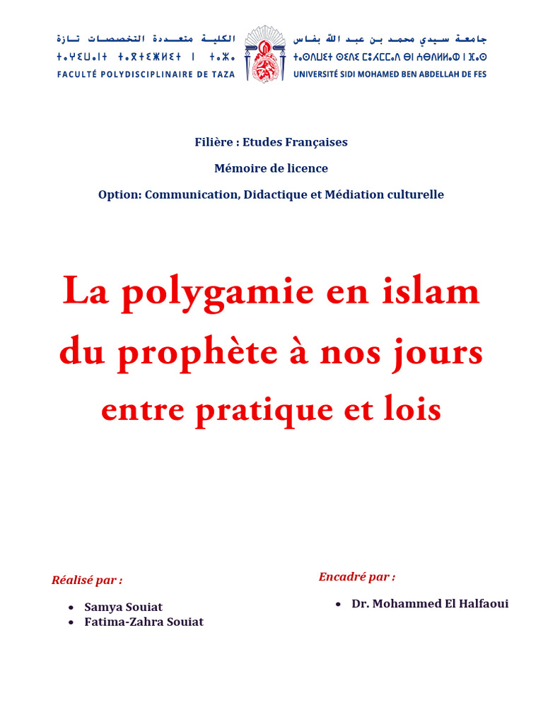 Polygamie en Islam : Pratiques et Lois | PDF