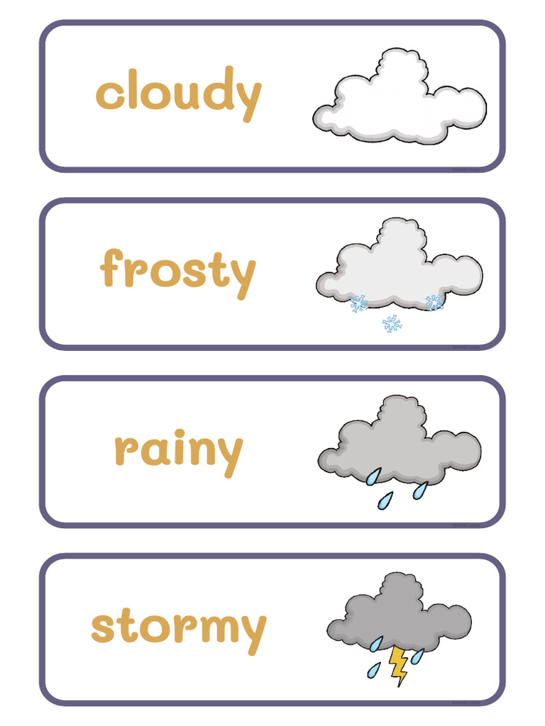 Muted Rainbow Weather Cards | PDF