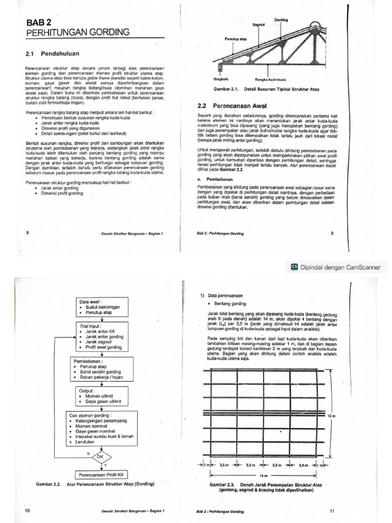 Bab 2 - Perhitungan Gording | PDF