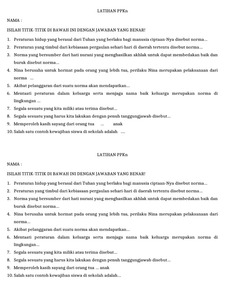 Norma Perilaku Hormat dalam PPKn | PDF