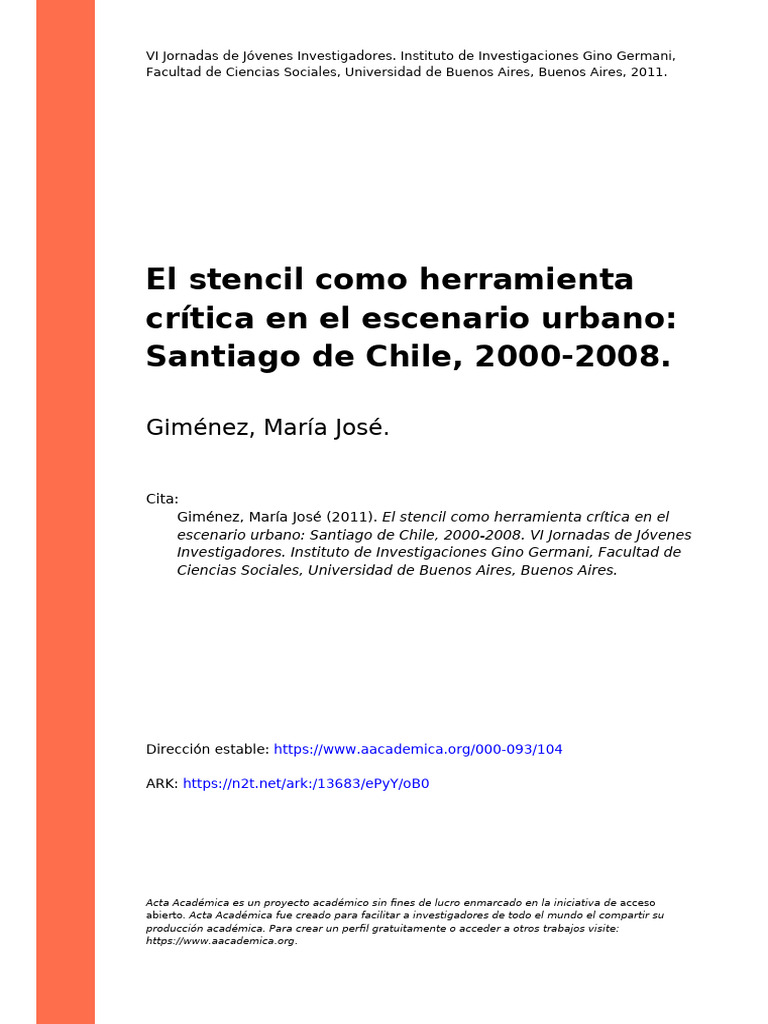Giménez, María José (2011) - El Stencil Como Herramienta Crítica en El ...