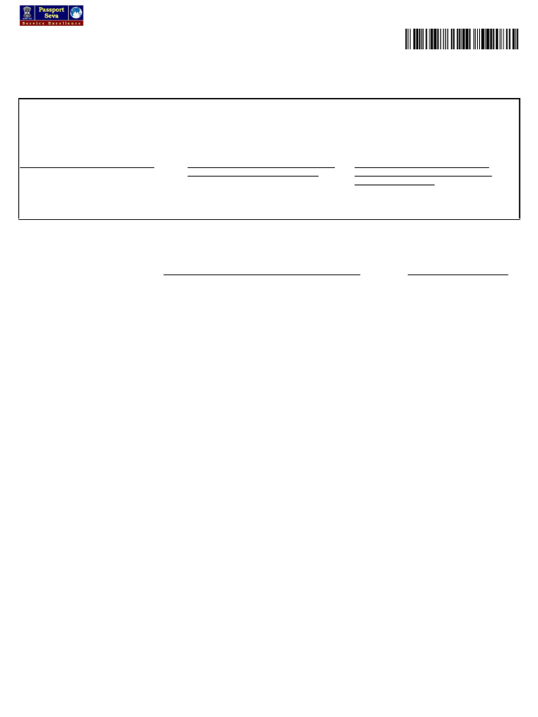Patna Passport Office Acknowledgement Letter | PDF