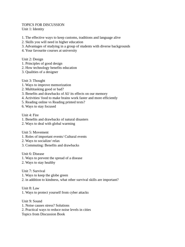 Discussion Topics on Identity and Design | PDF