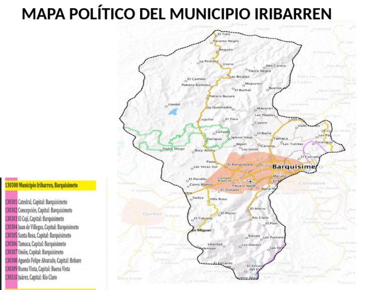 Mapa Municipio Iribarren | PDF