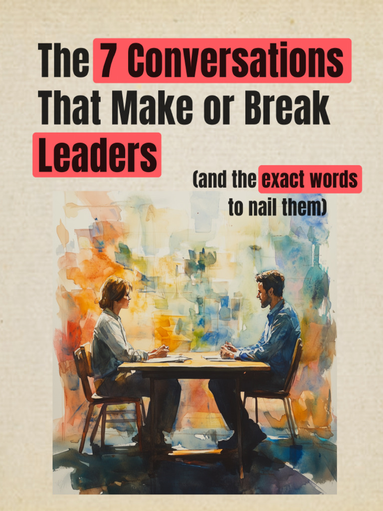 7 Challenging Leadership Conversations | PDF