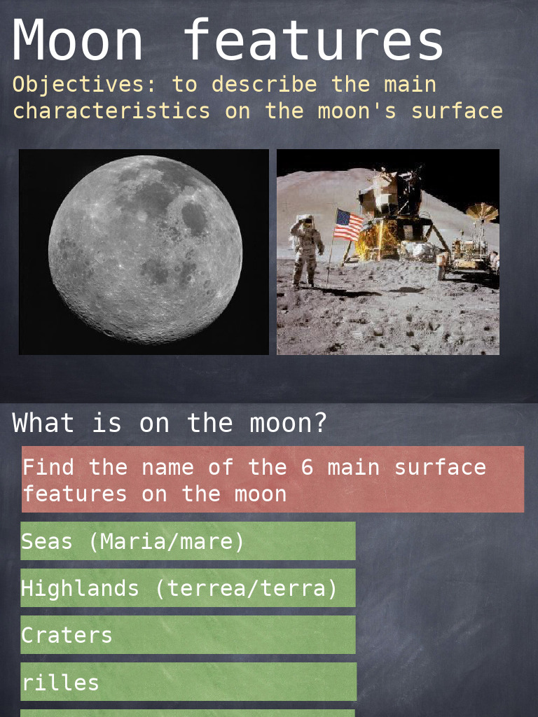 Key Features of the Moon's Surface | PDF | Moon | Bodies Of The Solar ...