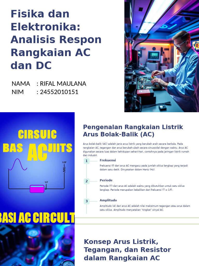 Analisis Rangkaian AC dan DC dalam Elektronika | PDF