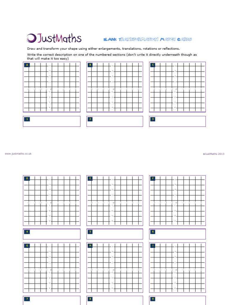 Shape Transformation Match Cards | PDF | Geometry | Euclidean Geometry