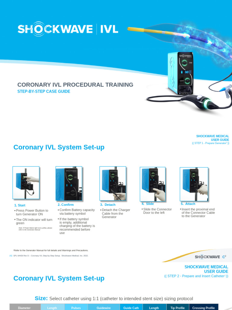 Coronary IVL Training Guide | PDF | Ischemia | Stent