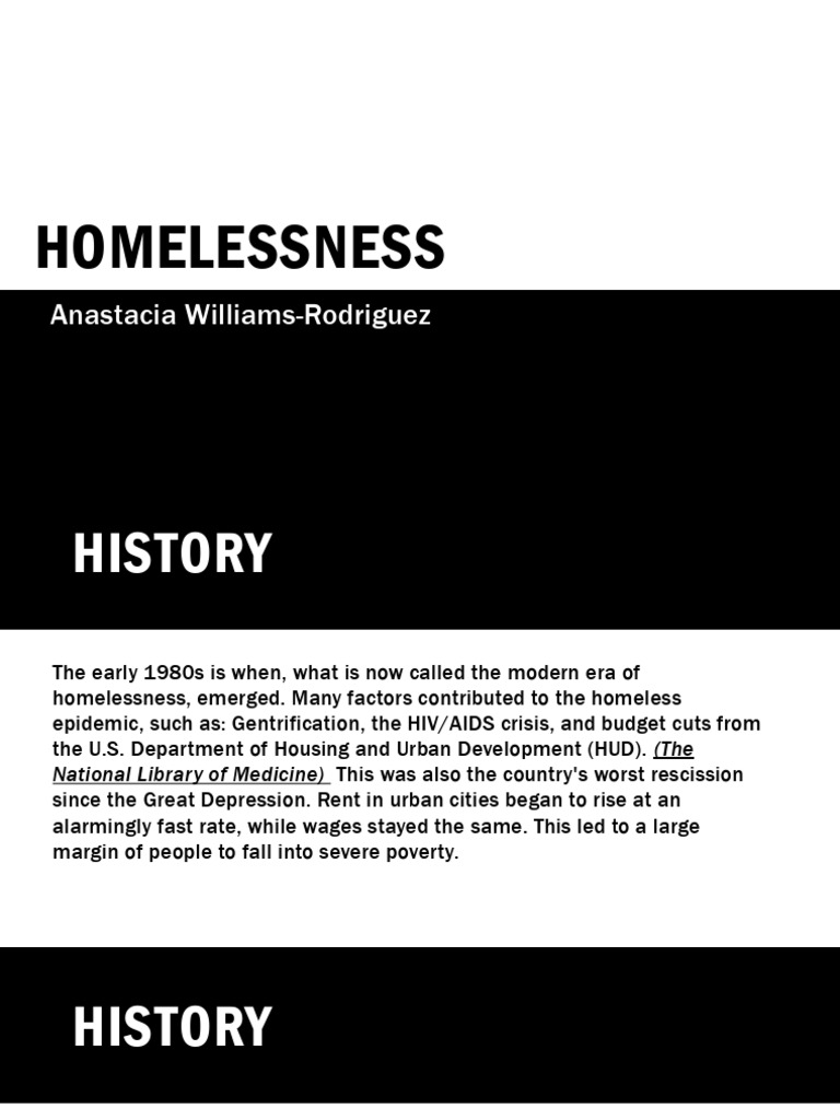 Understanding U.S. Homelessness History | PDF