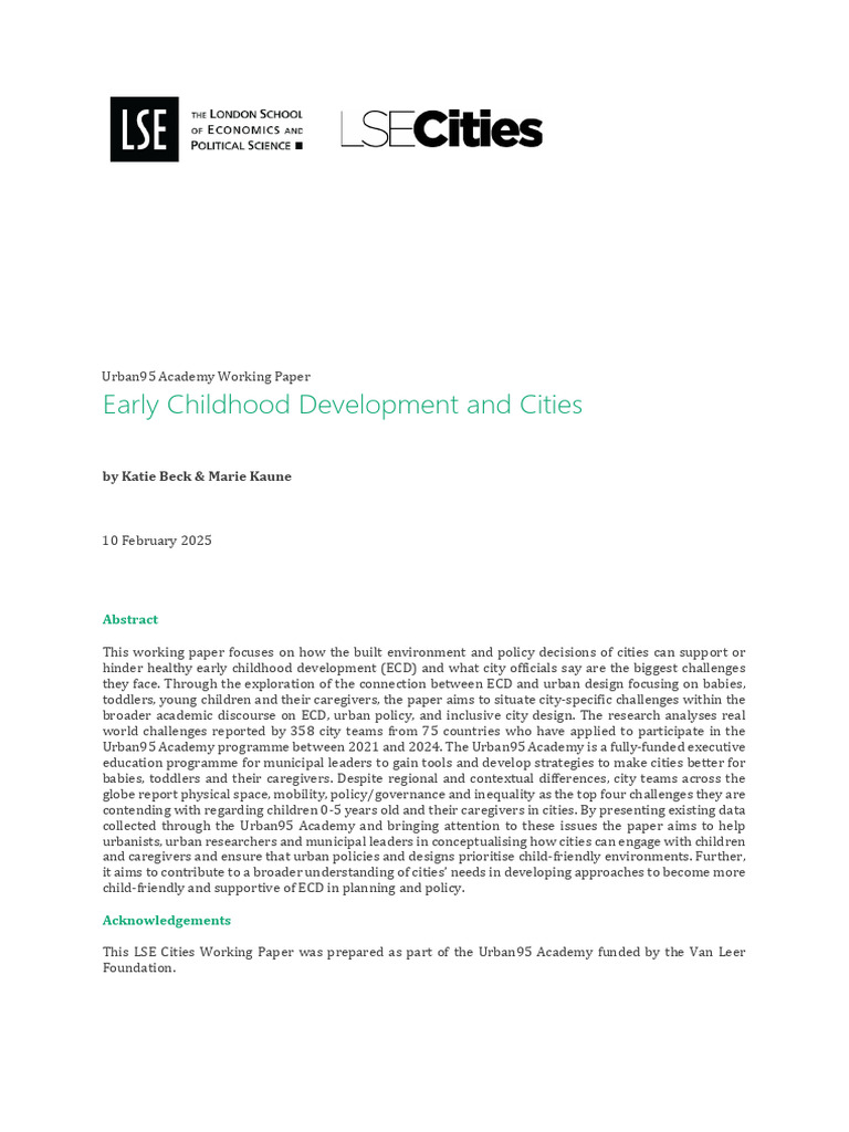 URBAN 95-ACADEMIC PAPER - Beck-and-Kaune-2025-Early-Childhood ...