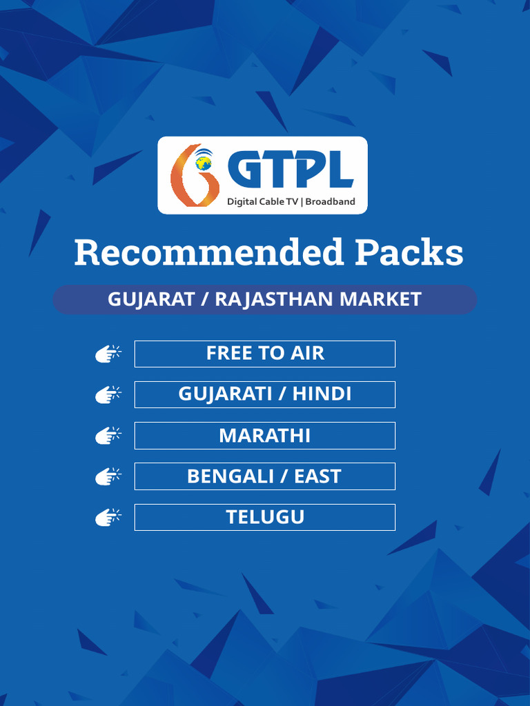 GTPL Recharge | PDF | High Definition Television | Pay Television