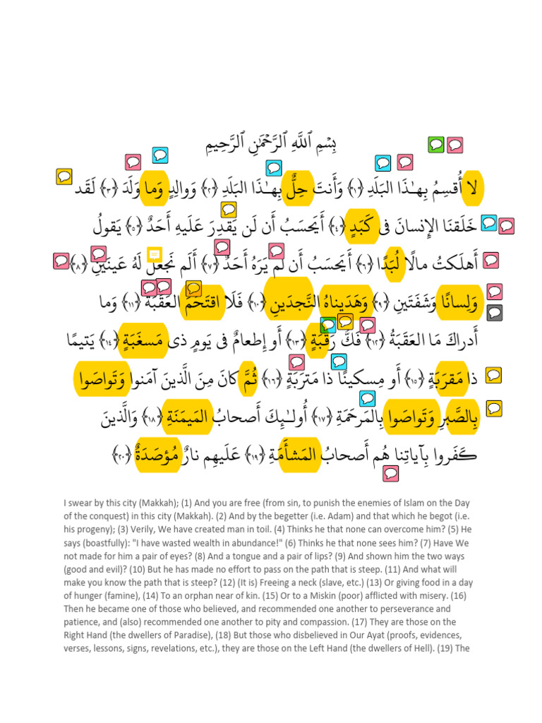 Secrets of Surah Al Balad | PDF | Islamic Belief And Doctrine ...