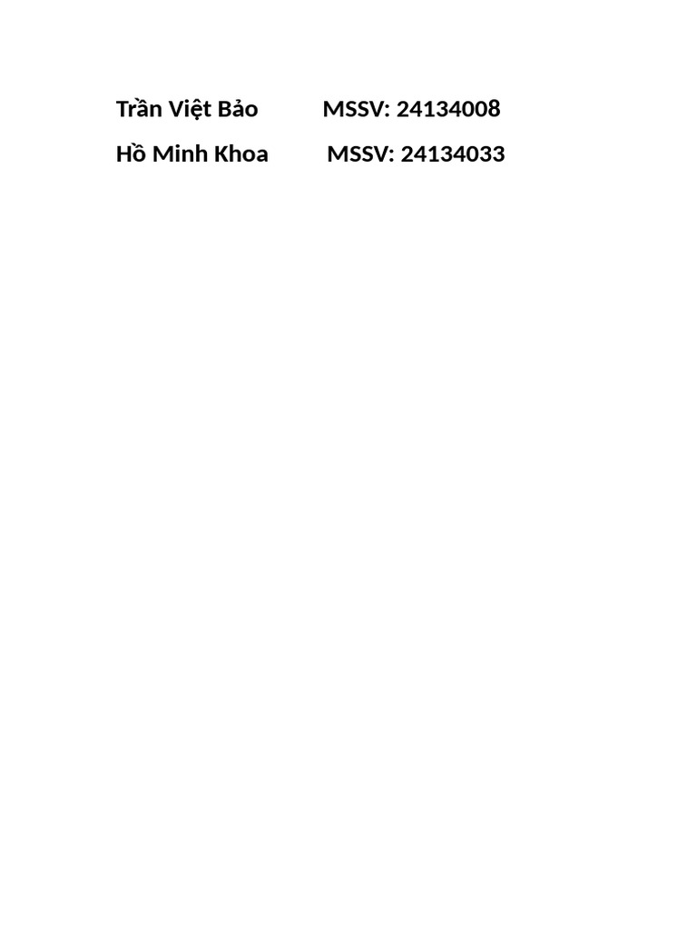 Họ và tên mssv | PDF