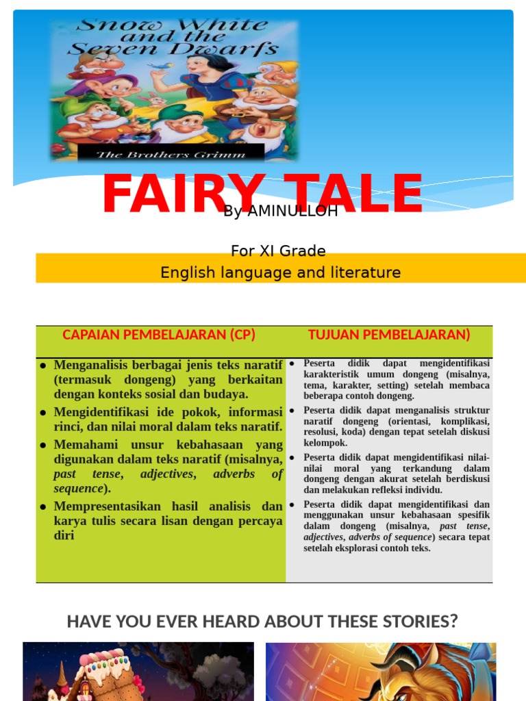 Analyzing Fairy Tale Narratives | PDF | Snow White | Fairy Tales