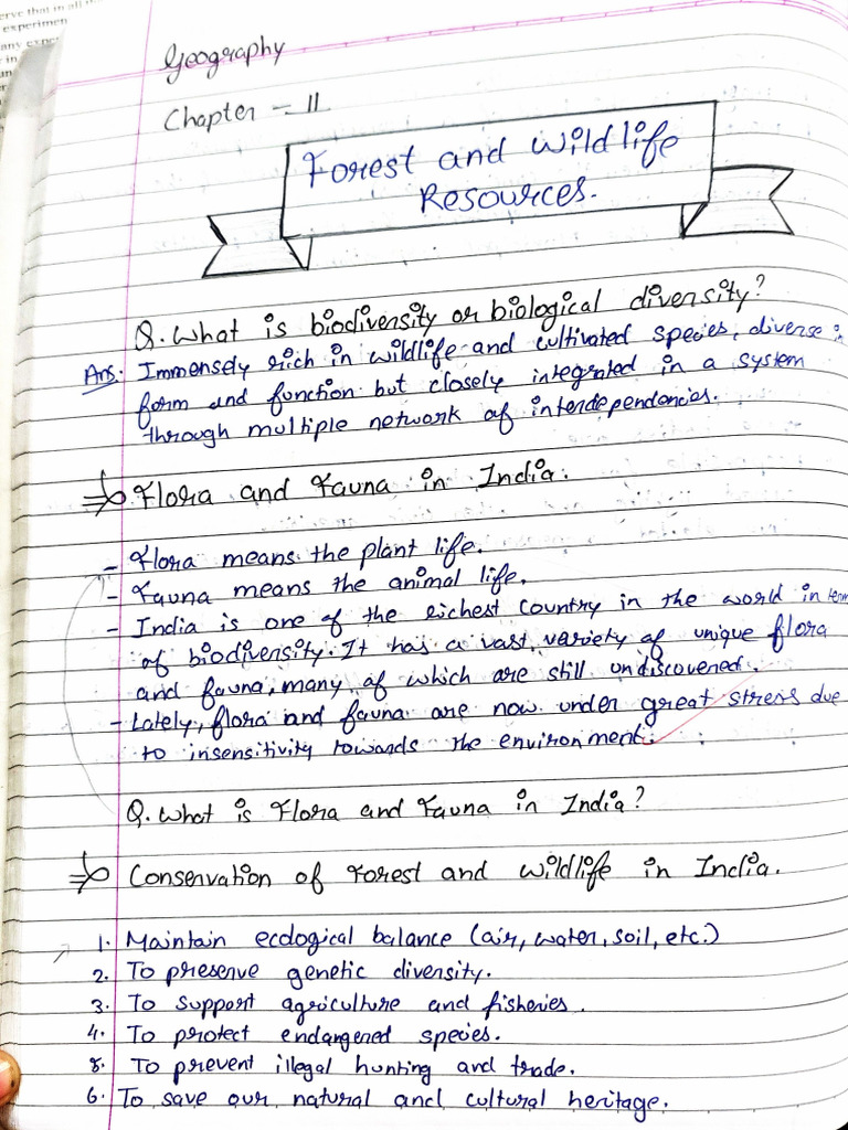 Forest and Wildlife Resources Notes | PDF