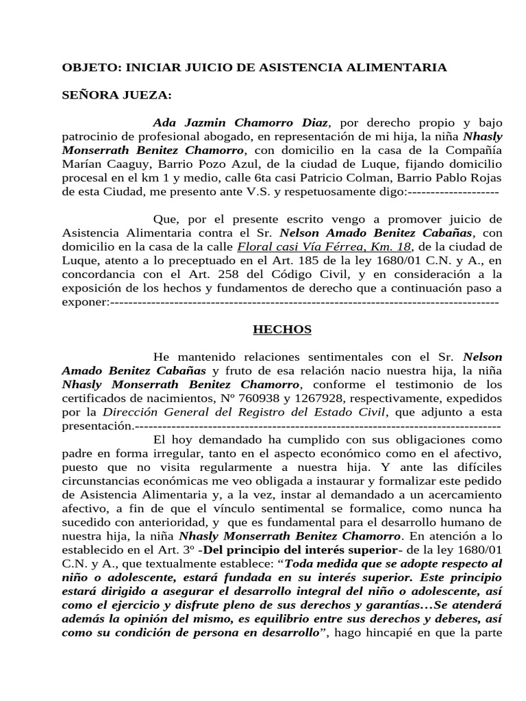 Asistencia Alimentaria NHASLY | PDF | Justicia | Crimen y violencia