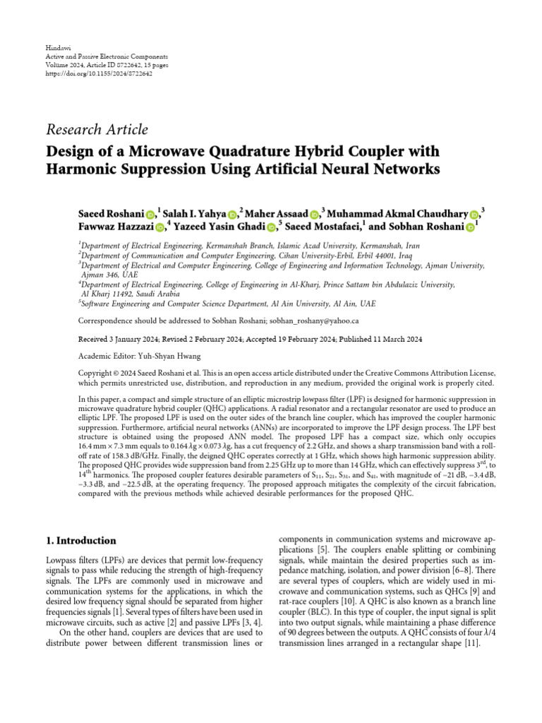 Microwave Coupler Design with ANN | PDF | Filter (Signal Processing ...