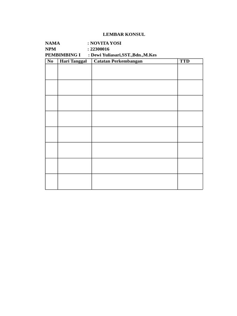 Lembar Konsul | PDF