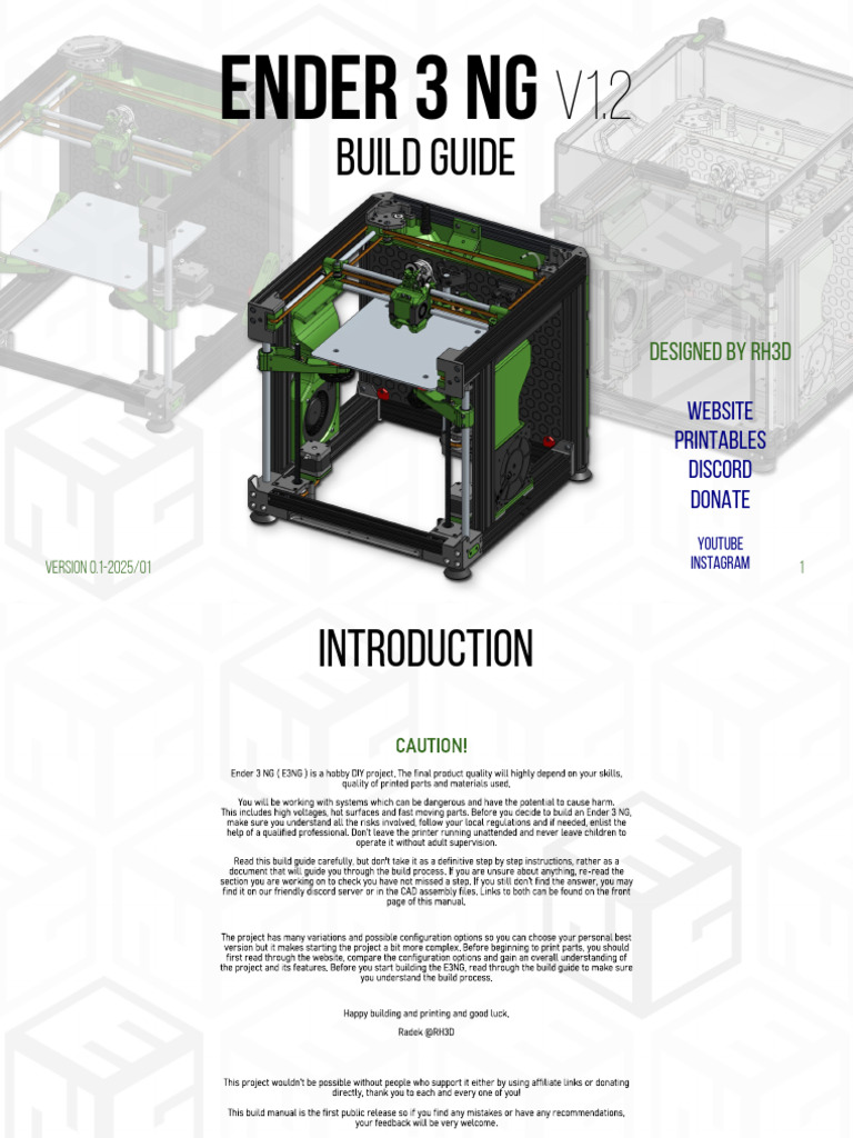 Ender 3 NG V1.2 Build Guide | PDF | Bearing (Mechanical) | Screw