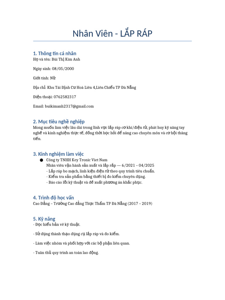 CV Lap Rap | PDF