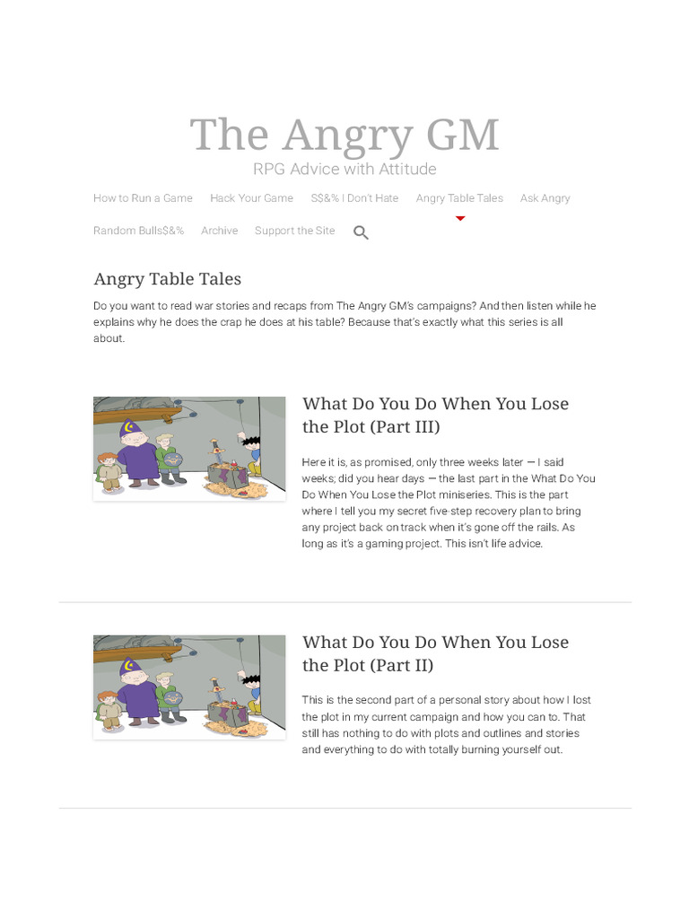 Angry Table Tales - The Angry GM | PDF | Dungeons & Dragons | Wizards ...