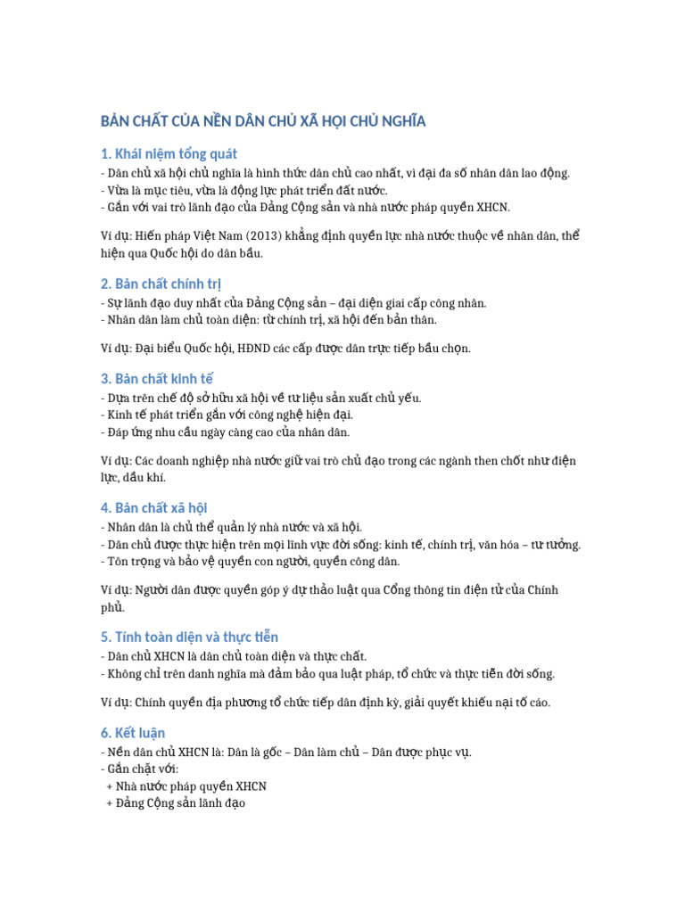 Ban Chat Dan Chu XHCN | PDF