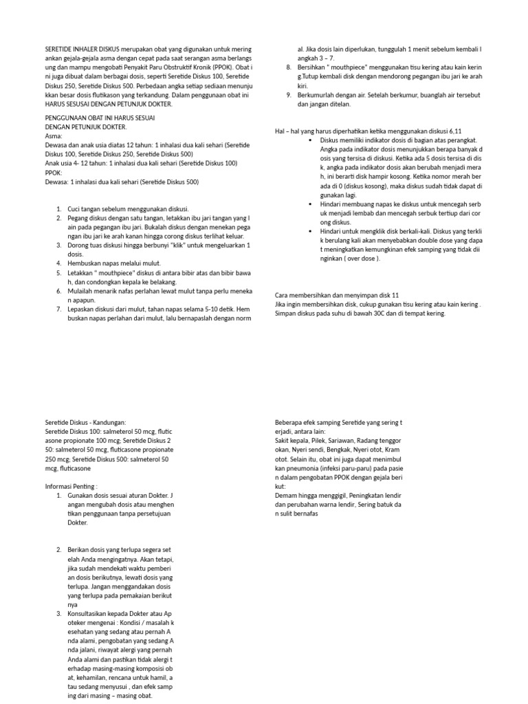 SERETIDE INHALER DISKUSss | PDF