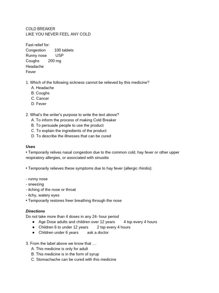Soal Label Kelas 9 2025 | PDF | Common Cold