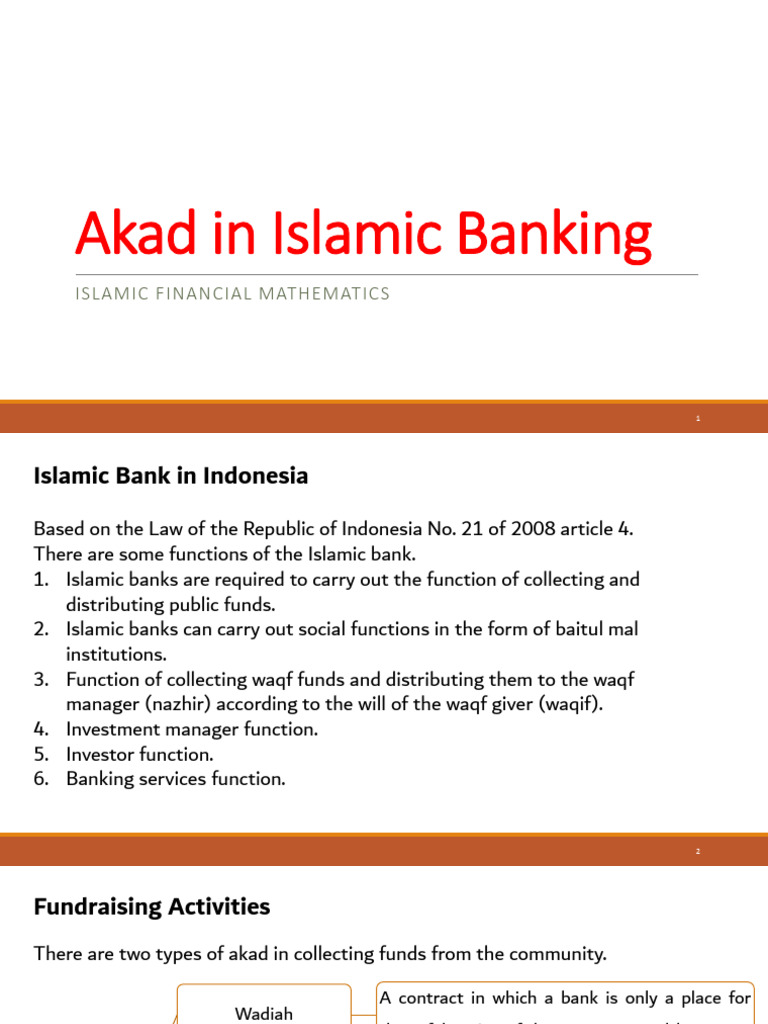 3 - Akad in Islamic Banking | PDF | Islamic Banking And Finance | Money