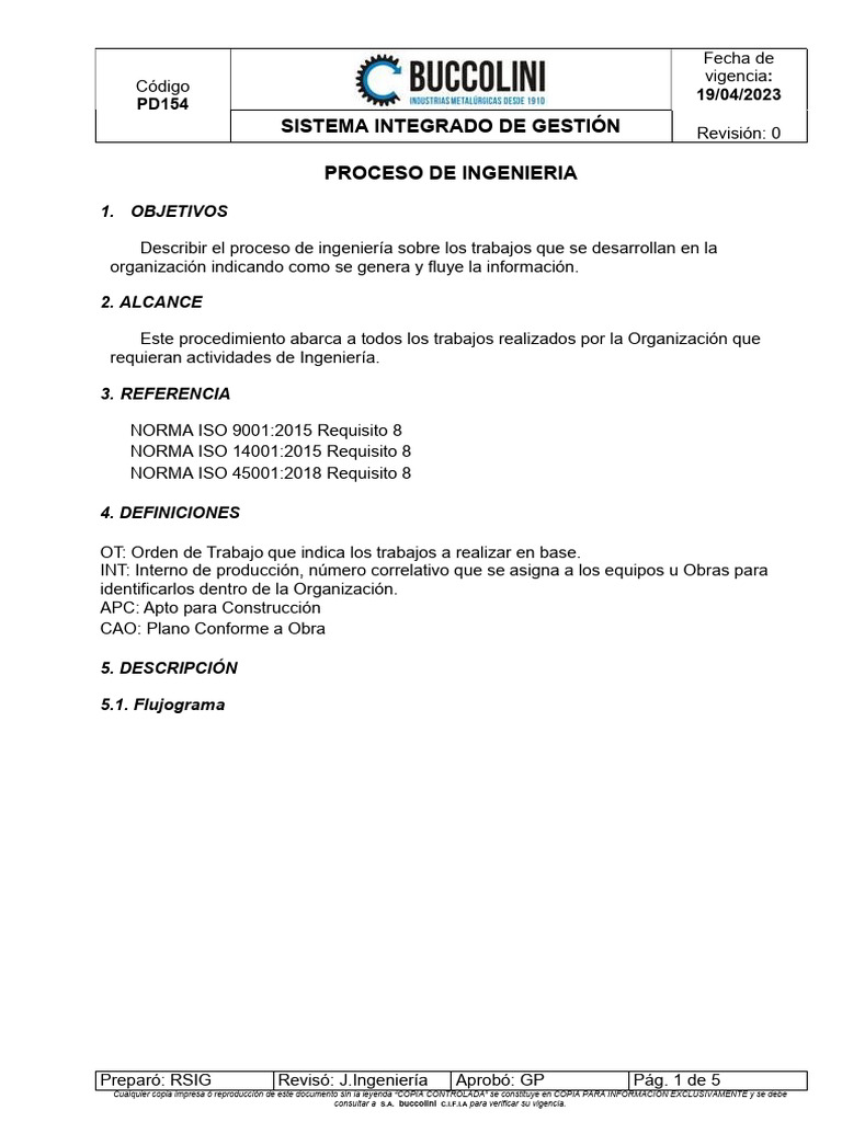 Pd154 Proceso de Ingenieria | PDF