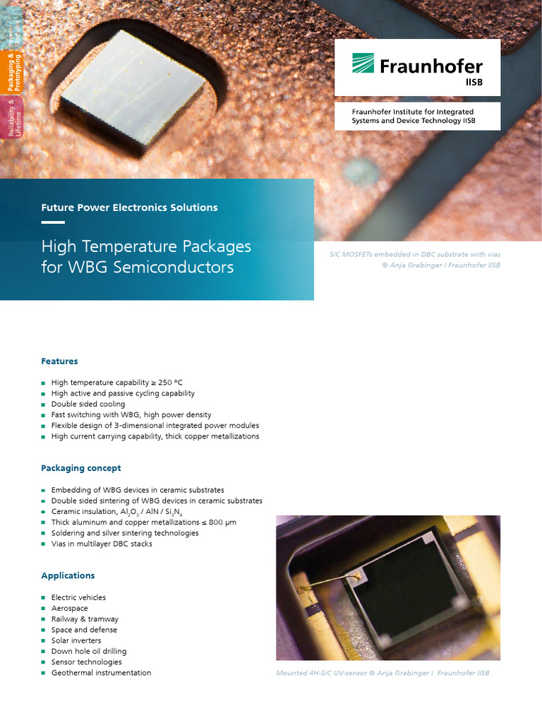 High Temperature Packages For WBG Seminconductors FraunhoferIISB 1V6 ...