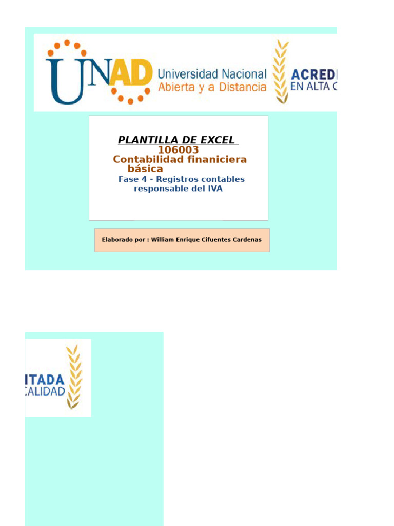 Plantilla Excel - Fase 4 - AUXILIAR CONTABLE JIMMY ESTEBAN HURTADO ...