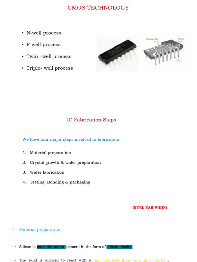 CMOS Fabrication Process | PDF | Semiconductor Device Fabrication | Epitaxy