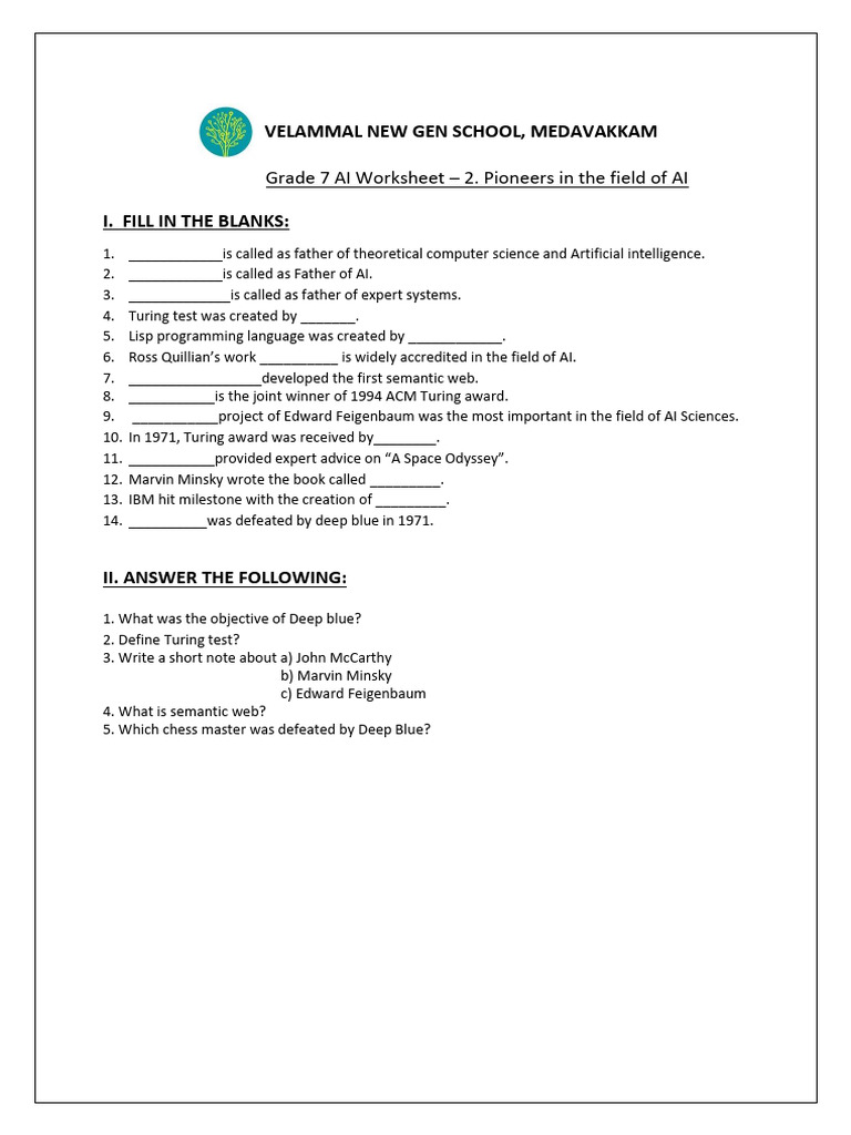 Grade 7 - Pt2 Ai Worksheet | PDF