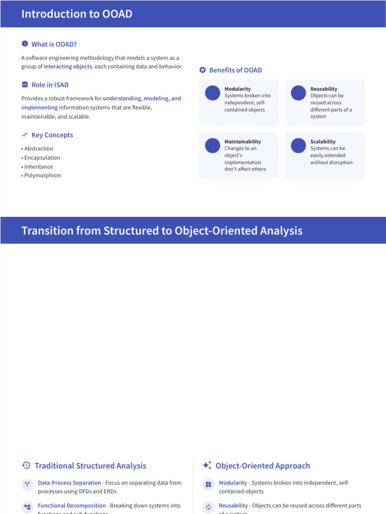 Object-Oriented Analysis and Design in Information Systems Analysis and Design | PDF | Unified ...